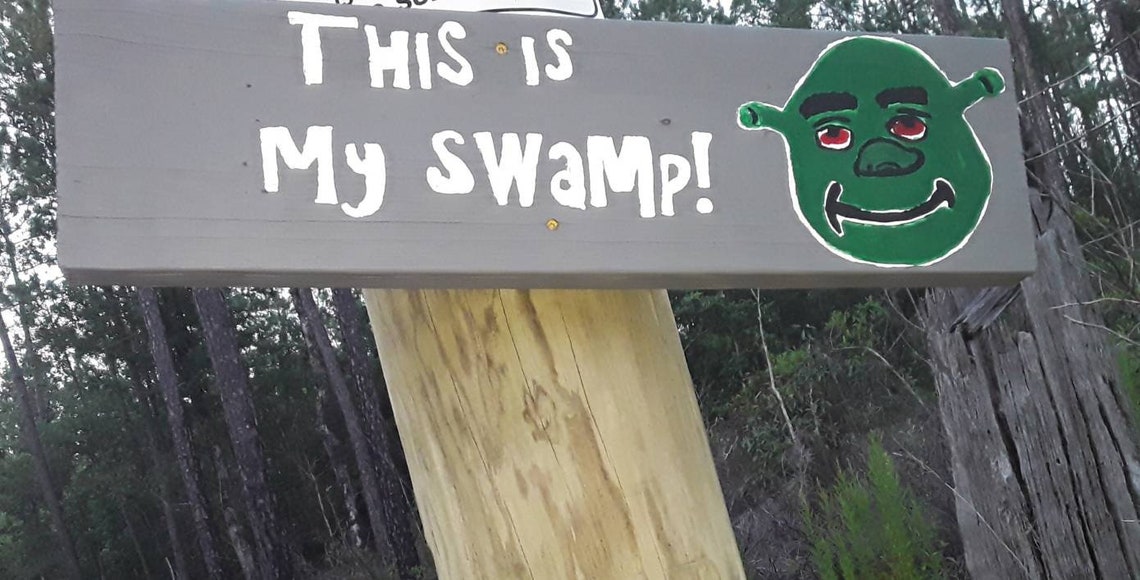 This is my swamp Handpainted sign | Etsy