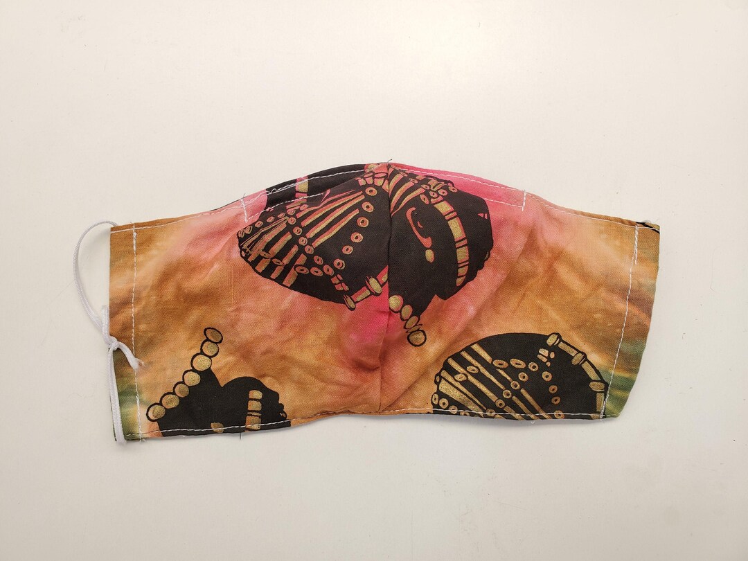 Women's African Style Mask With Filter Pocket nose Wire - Etsy