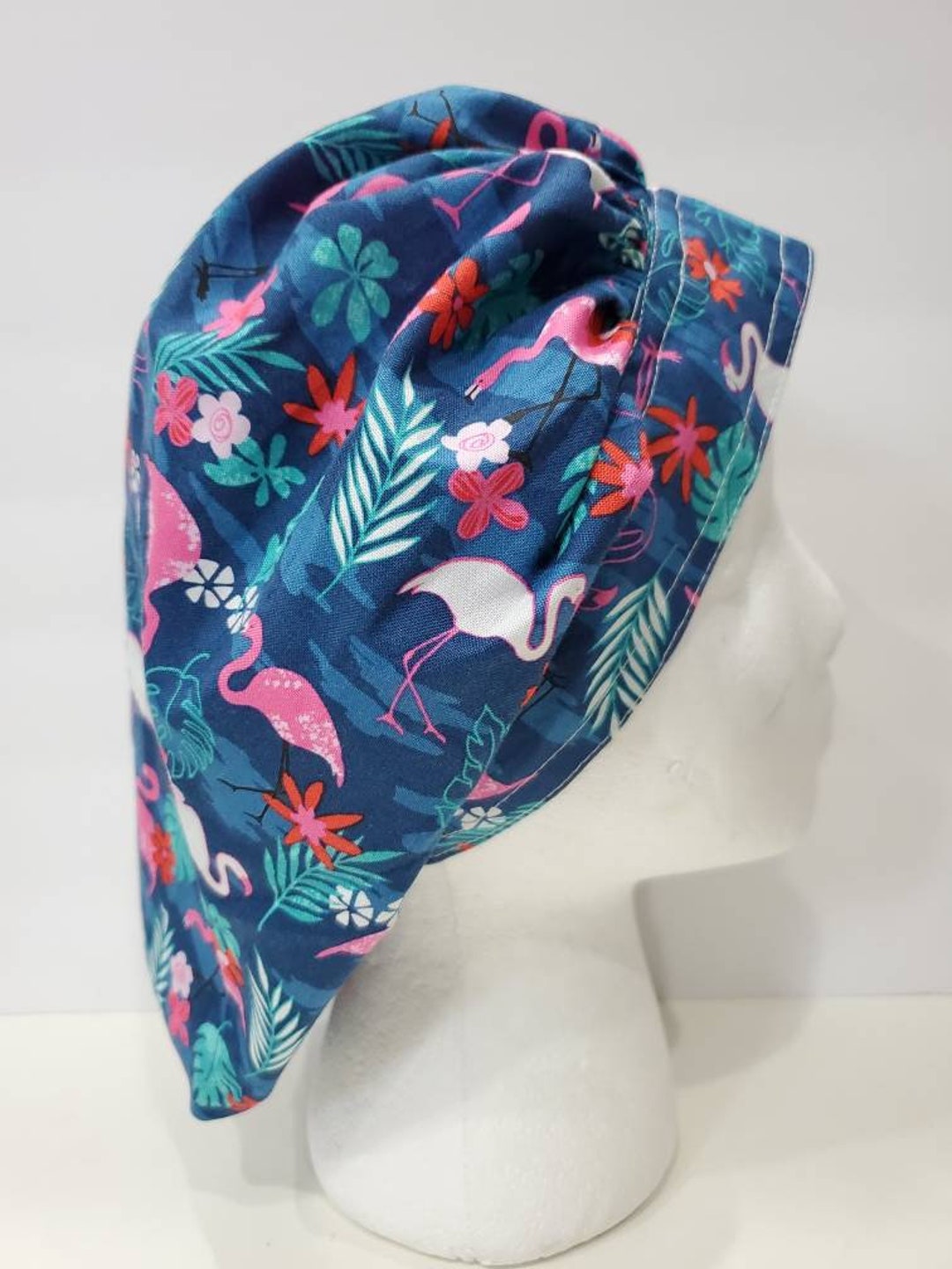 Flamingo Surgical Scrub Hat, Adjustable Cotton Cap, Tropical Print - Etsy