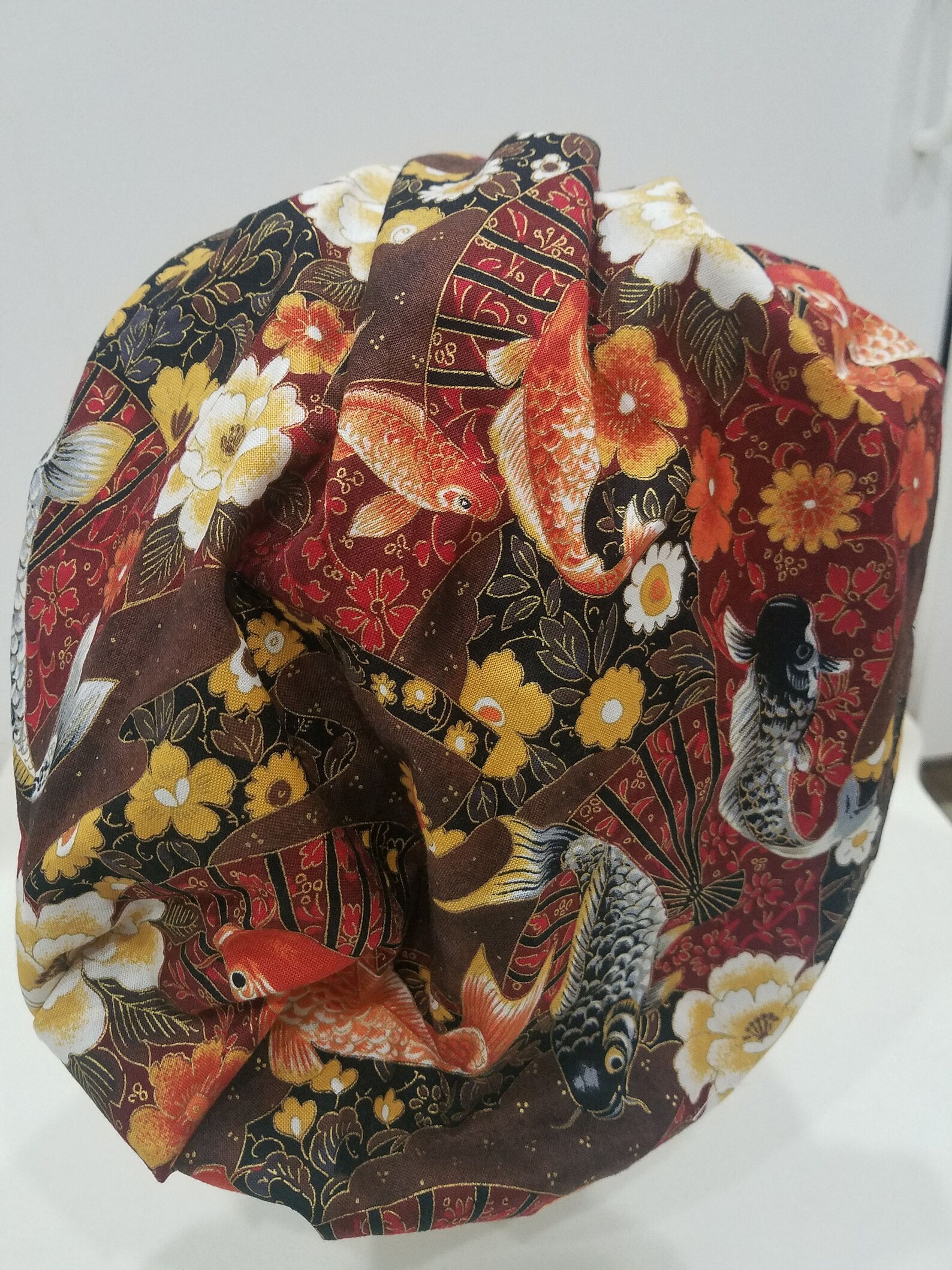 Orange and Brown Koi Fish Scrub Hat Surgical Hat Scrub Cap - Etsy