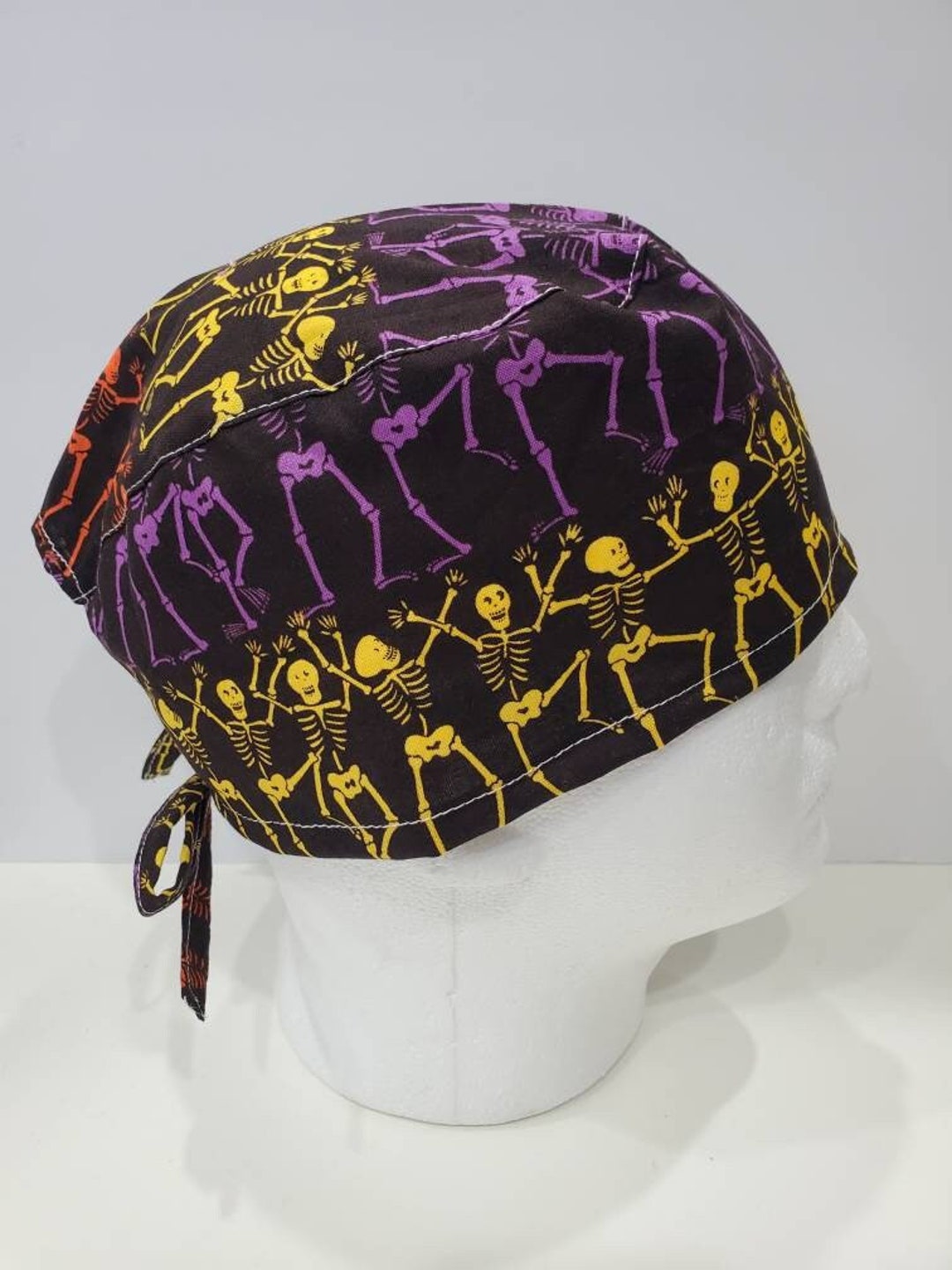 Men's Skeleton Bones Scrub Hat, Surgical Hat, Scrub Cap, Surgical Cap ...