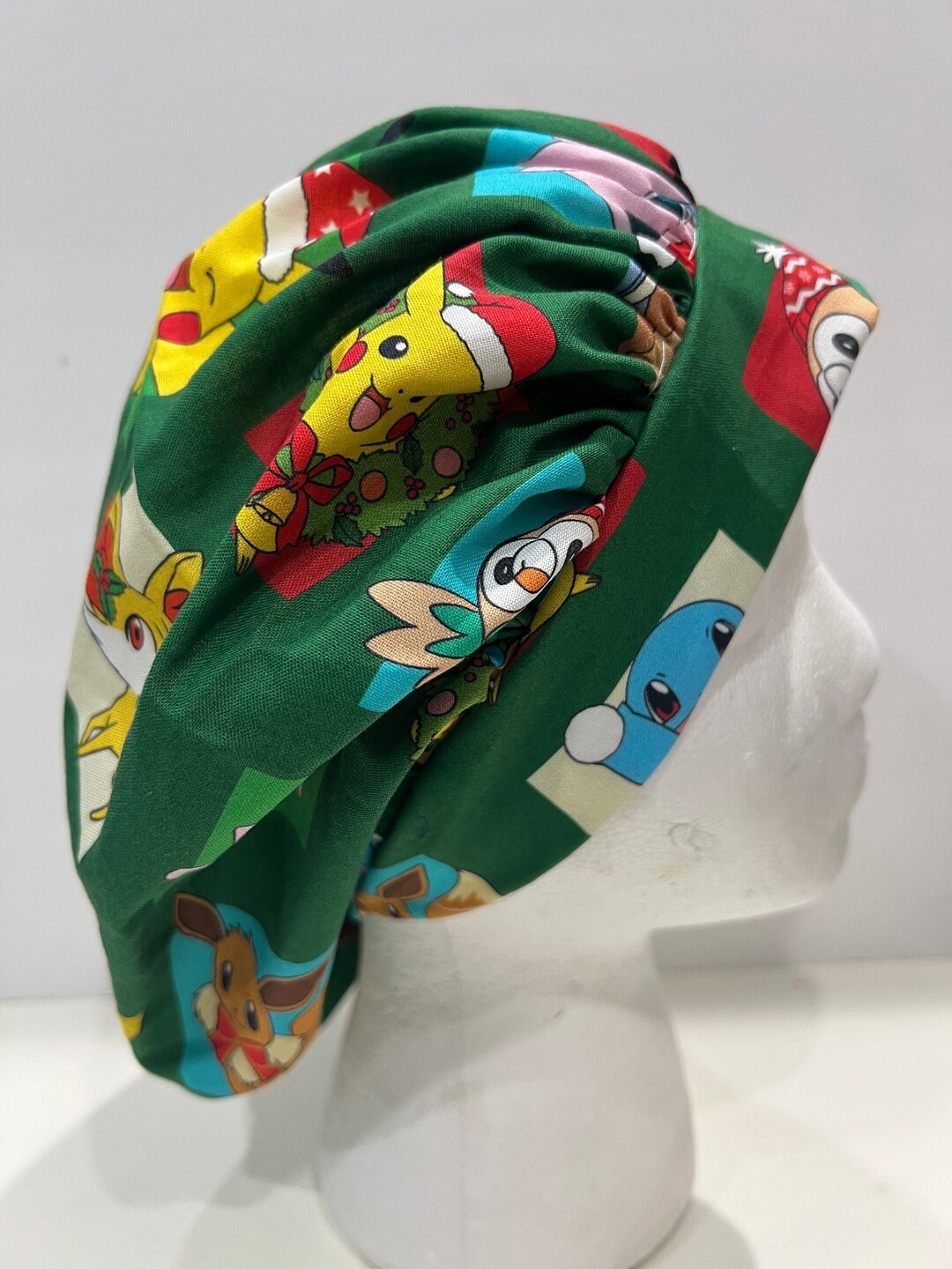 Pokemon Christmas Scrub Hat, Pediatrician Holiday Surgical Cap, Pikachu ...
