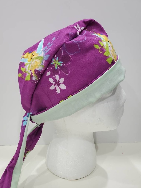 Tinkerbell Pixie Tie Back Scrub Hat Surgical Cap Scrub - Etsy
