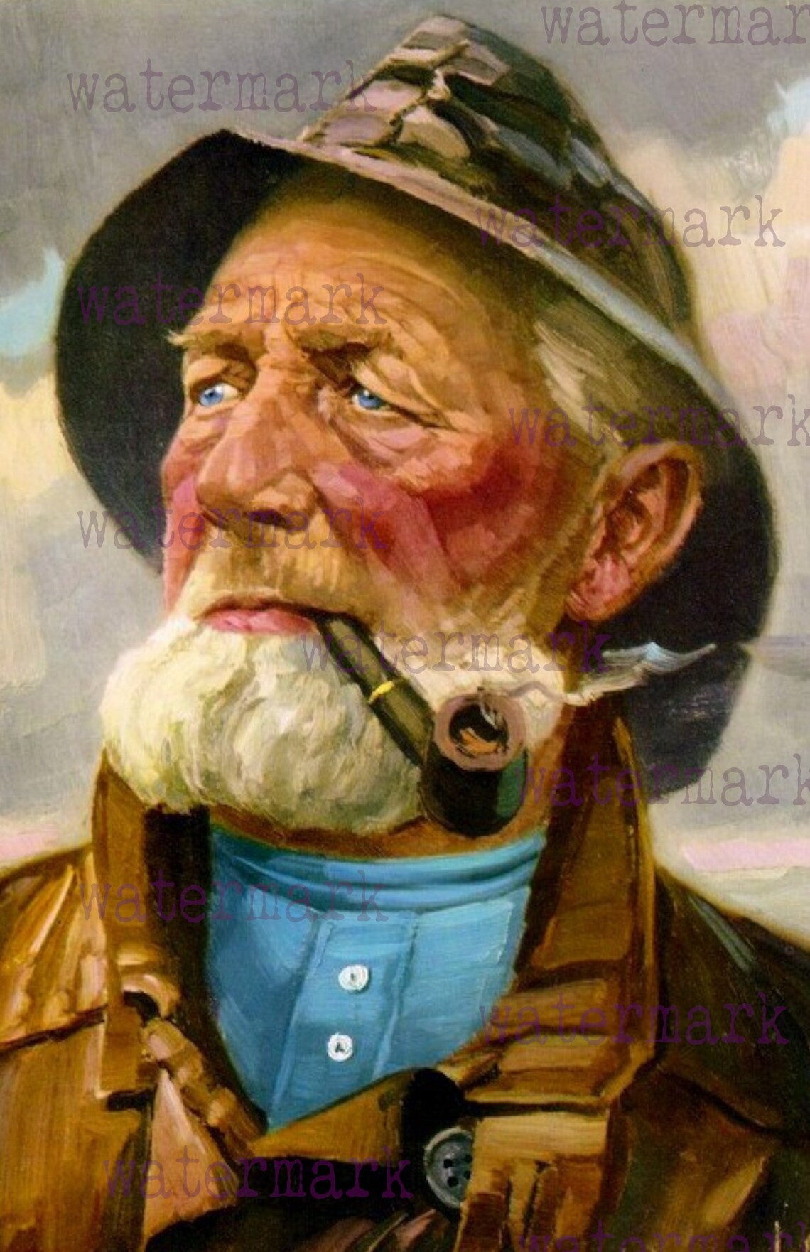Sea Captain Old Sailor, Fisherman, Lobsterman Clipart/digital Images ...