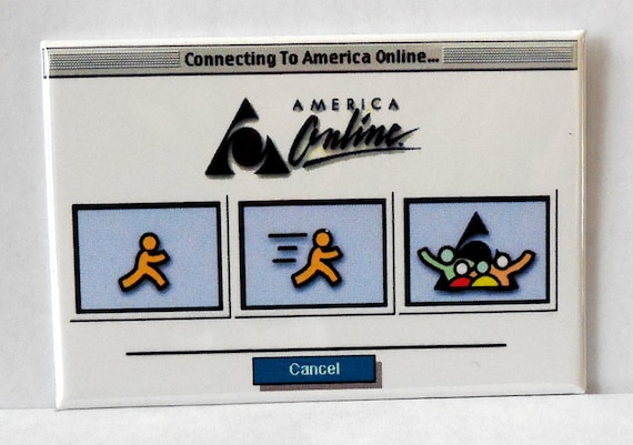 Vintage AOL America Online Computer Log On 2 x 3 | Etsy