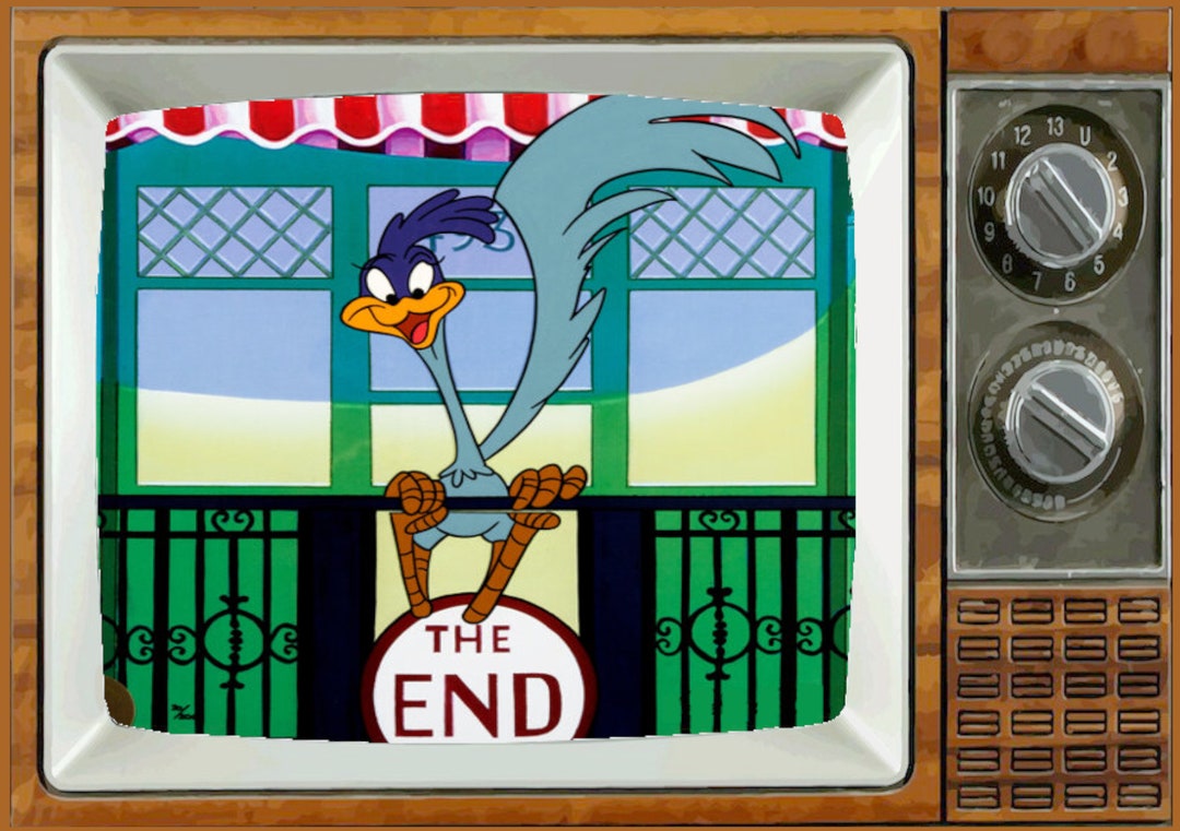 ROAD RUNNER the End TV Fridge Magnet 2" X 3" Art Saturday Morning ...