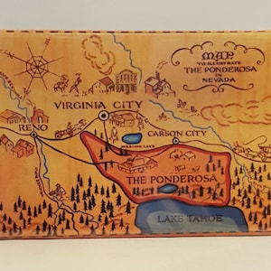 BONANZA PONDEROSA MAP 2" X 3" Fridge Magnet Art Vintage - Etsy