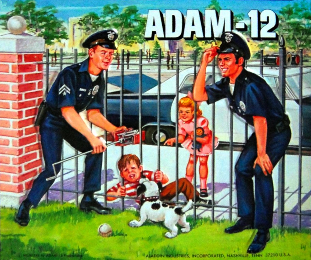 Adam-12 Metal LUNCHBOX 2" X 3" Fridge Magnet Art Vintage Tv Show Side B ...