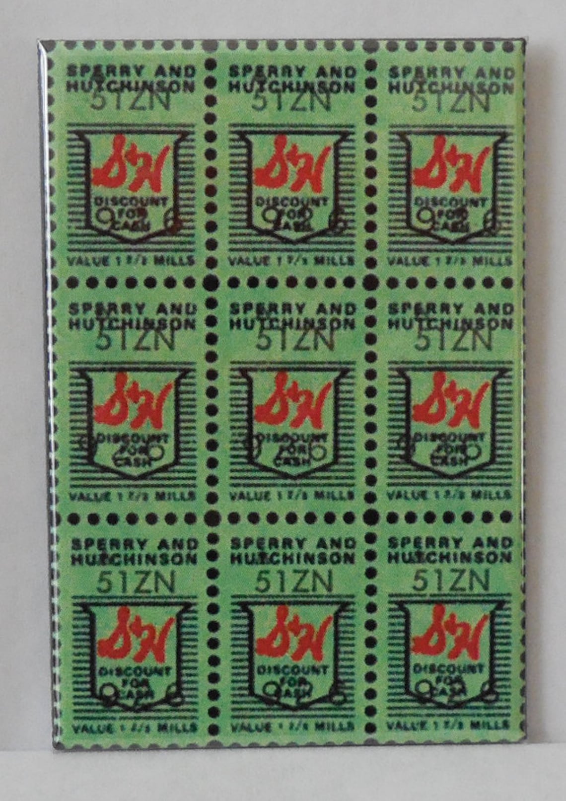 Vintage S&H GREEN STAMPS 2" X 3" Fridge MAGNET Art Nostalgic - Etsy