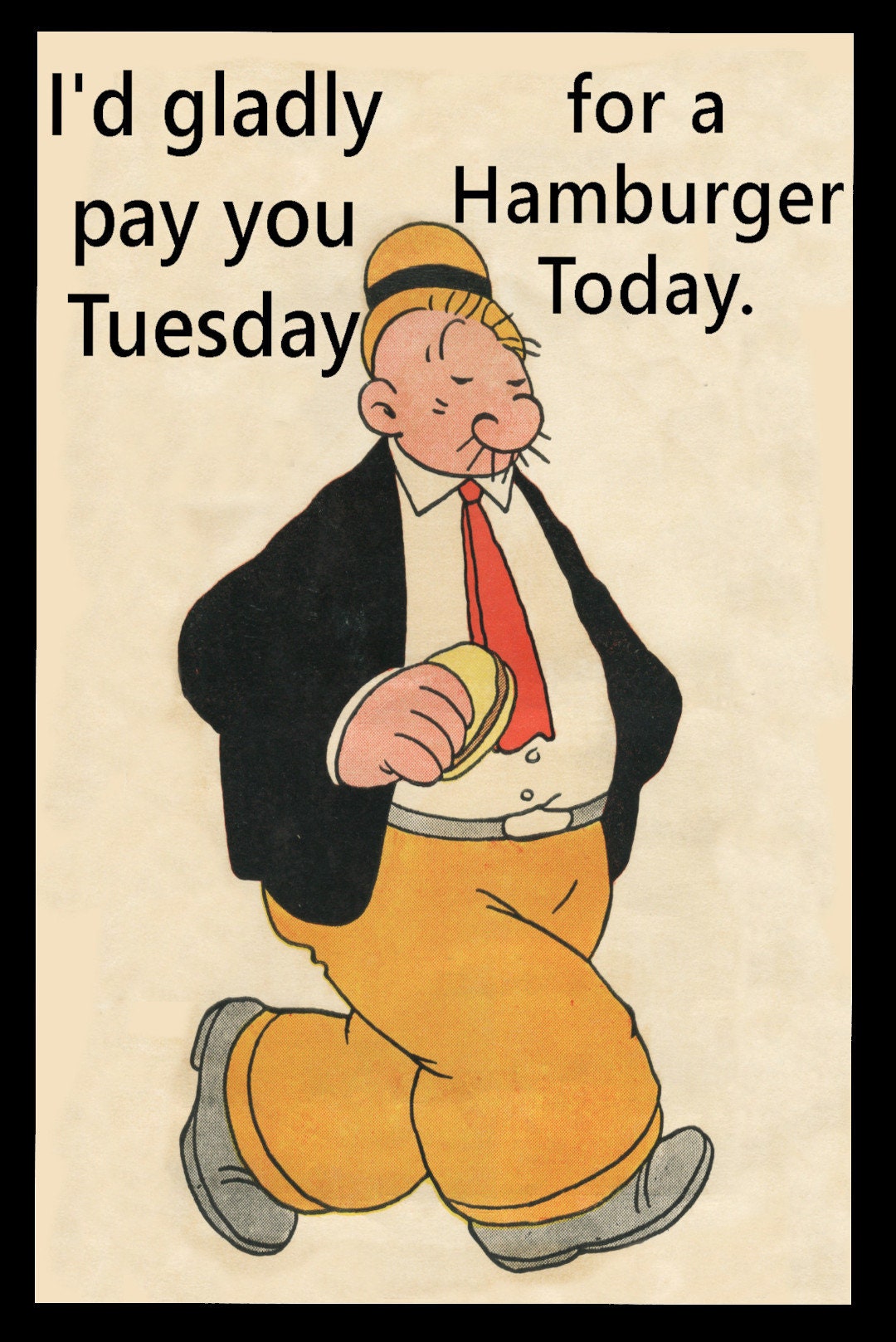 WIMPY Fridge Magnet 2" X 3" Vintage Art Refrigerator Nostalgic Retro ...