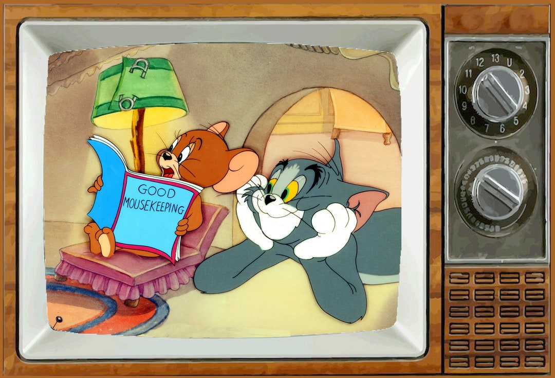 TOM & JERRY Tv Fridge Magnet 2" X 3" Art Saturday Morning Cartoons ...