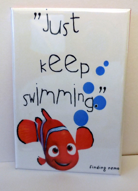 Finding Nemo just Keep Swimming Fish 2 X | Etsy