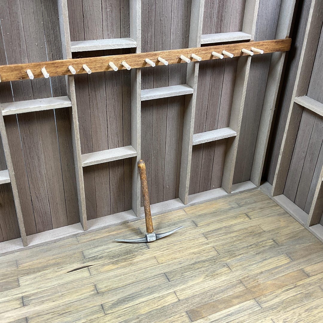 Miniature Pick Axe, Dollhouse Tools, Diorama Tools, Miniature Garage ...