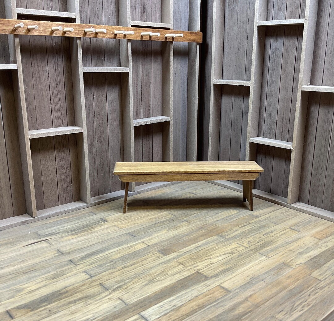 Miniature Bench, Dollhouse Bench, Miniature Dollhouse Bench, Dollhouse ...