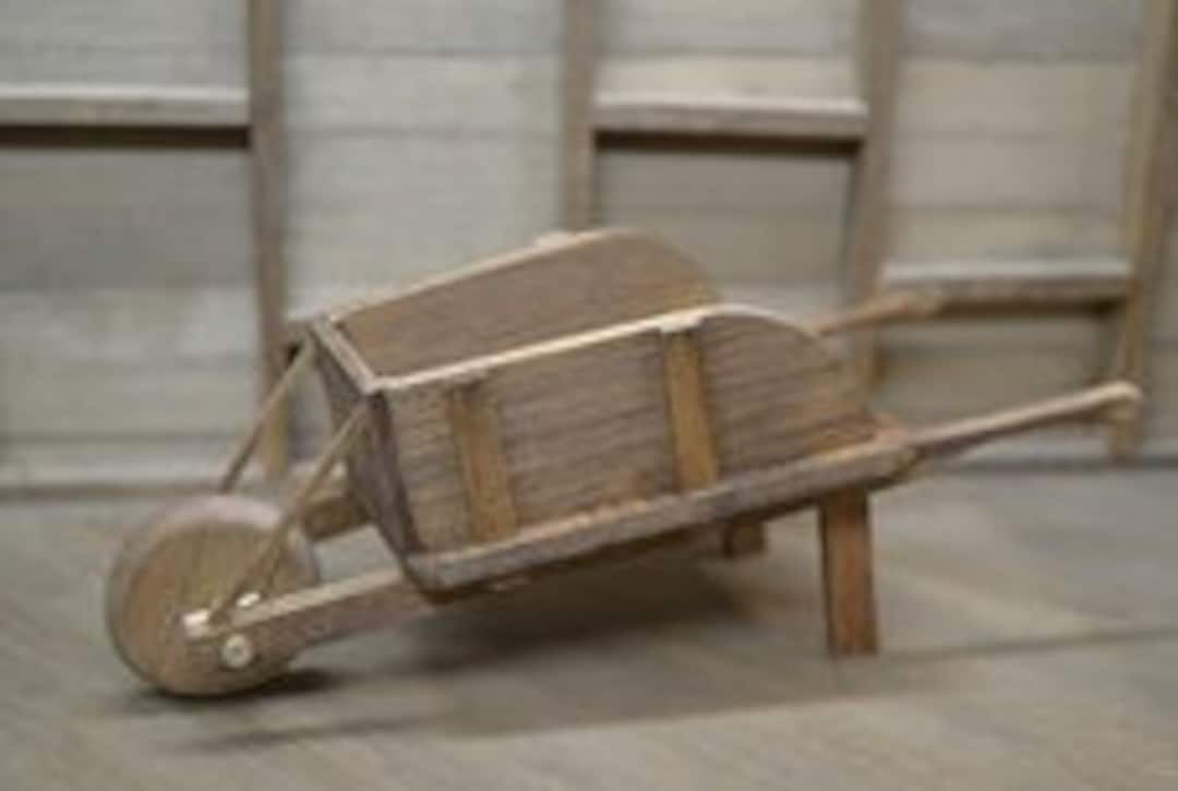Miniature Wheelbarrow, Dollhouse Wheelbarrow, Diorama Wheelbarrow ...