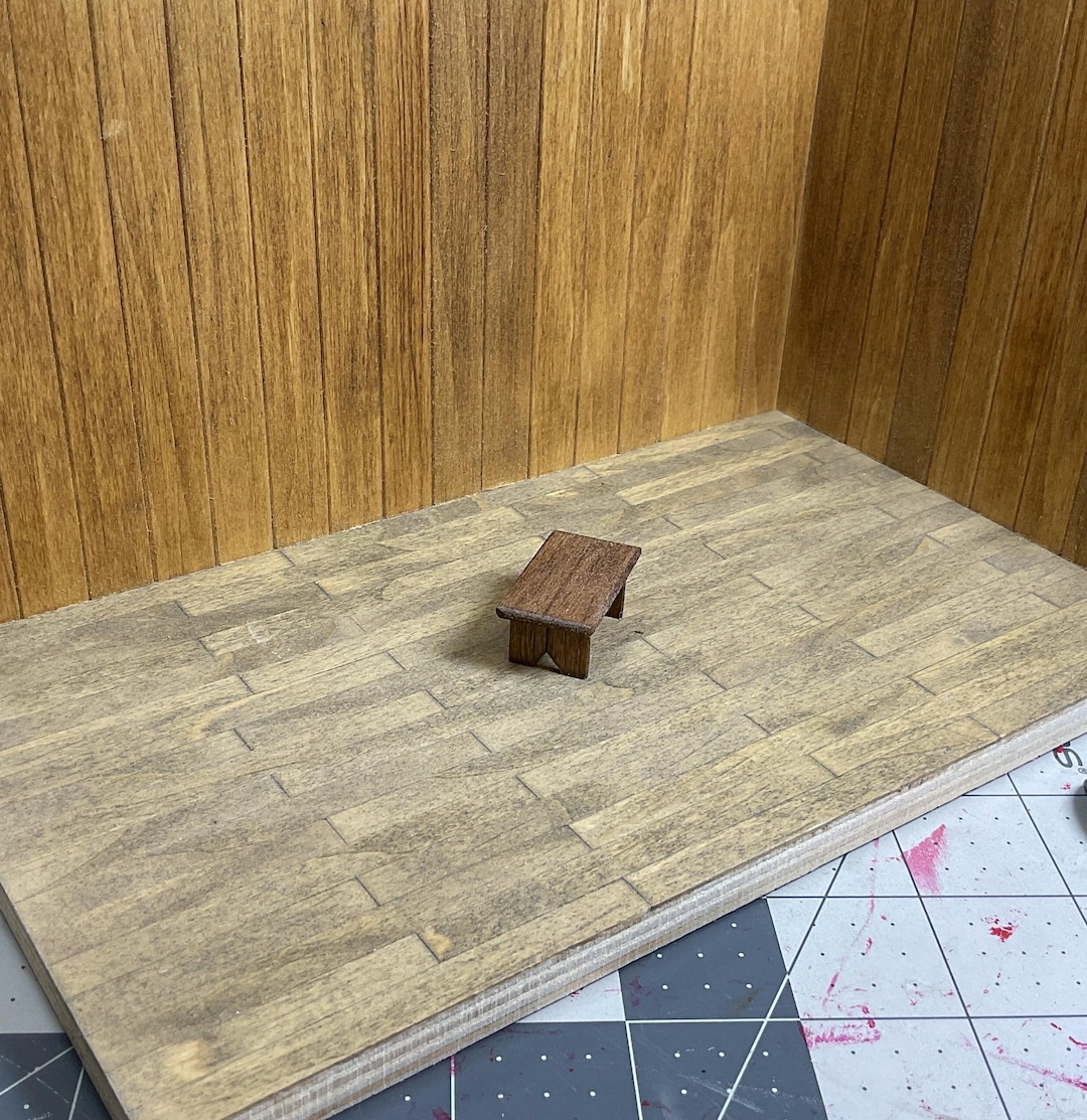 1:24 Scale Miniature Rustic Dollhouse Bench - Etsy