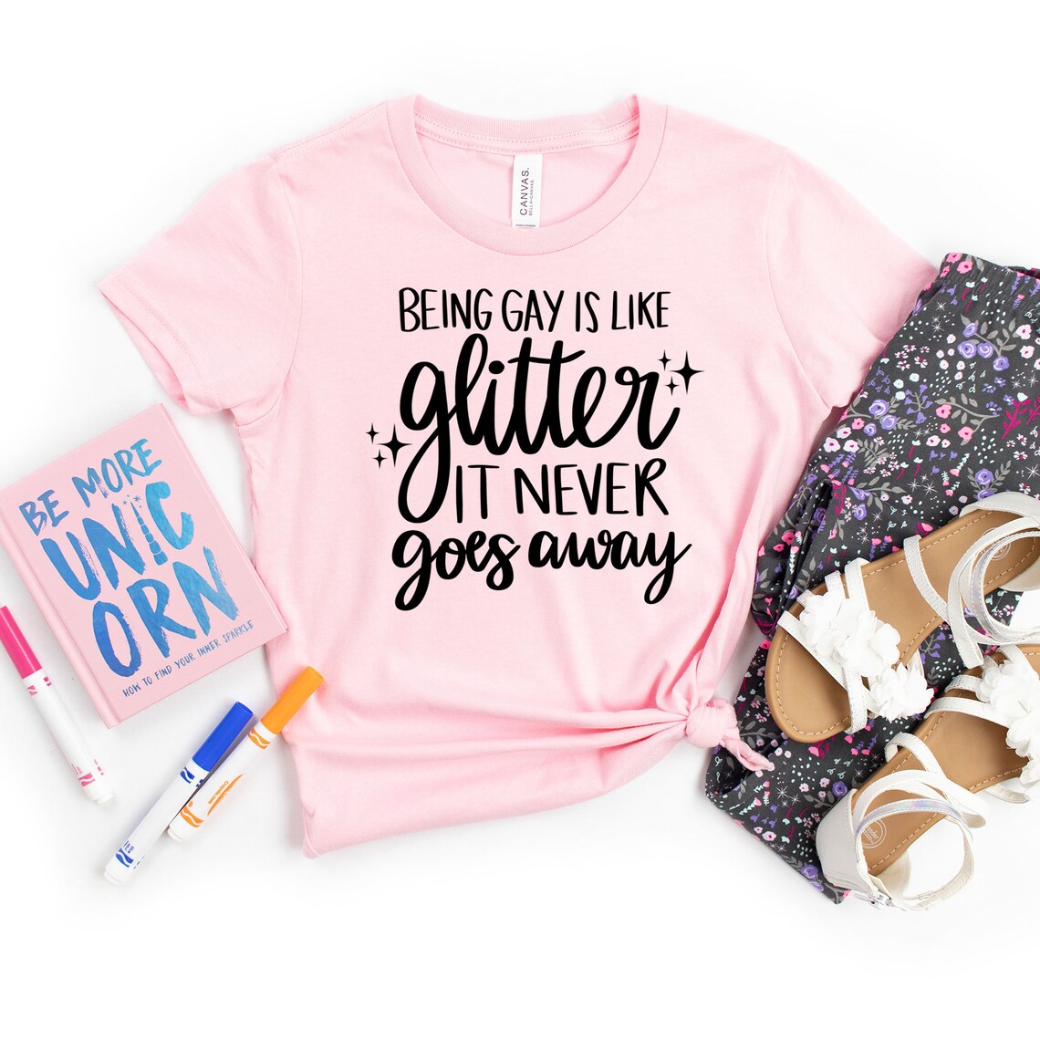 Being Gay Is Like Glitter It Never Goes Away Lgbt Shirt Etsy
