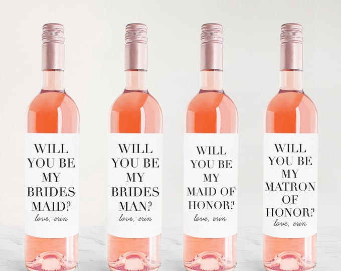 Bridesmaid Proposal Custom Wine Labels Will You Be My Bridesmaid Maid ...