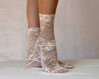 Lace ankle socks | Etsy