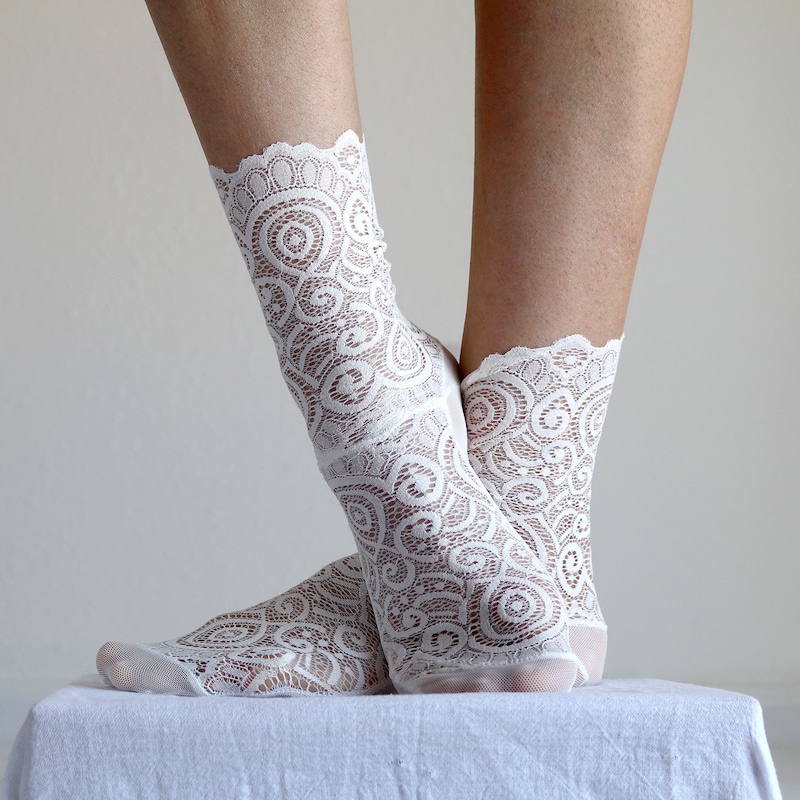 Womens Lace Socks - Etsy
