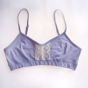 Organic Cotton Bralette. Comfortable Breathable Bra. Sustainable ...