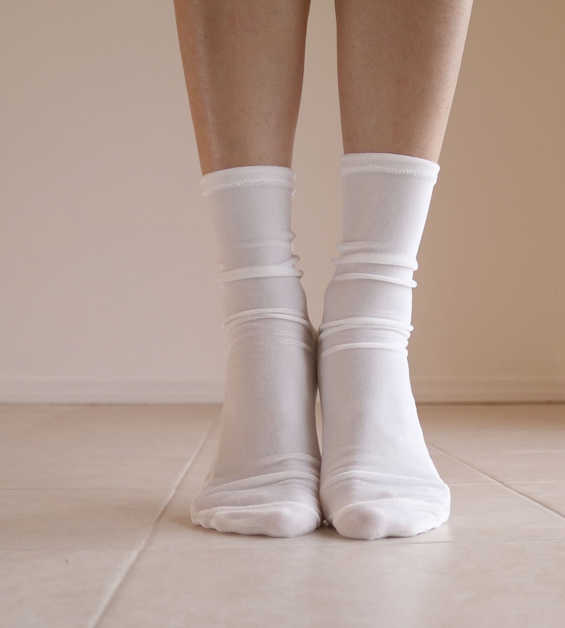 White Ivory Velvet Socks. Handmade Women's Socks - Etsy