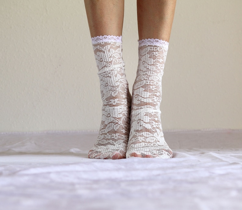 Ivory Lace Women's Socks. Handmade Lacy Socks. Bridal - Etsy Canada