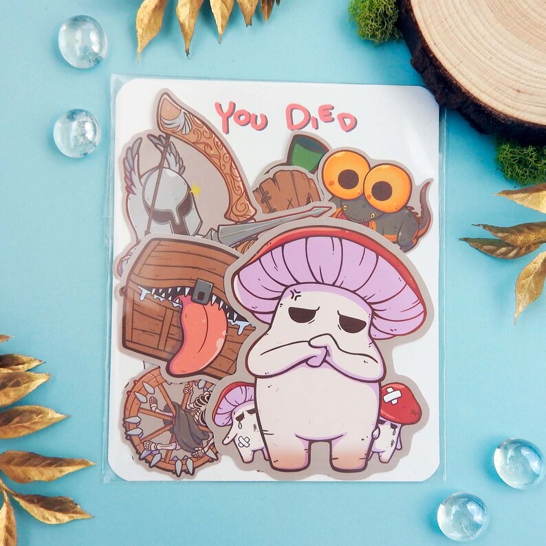 Sticker Pack: You Died Matte Stickers Planner Journaling - Etsy