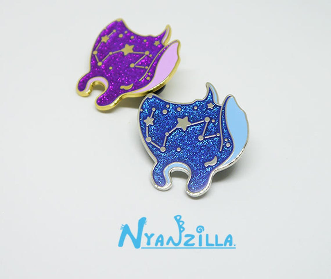 Hard Enamel Pin: Nami the Galaxy Manta Ray - Etsy