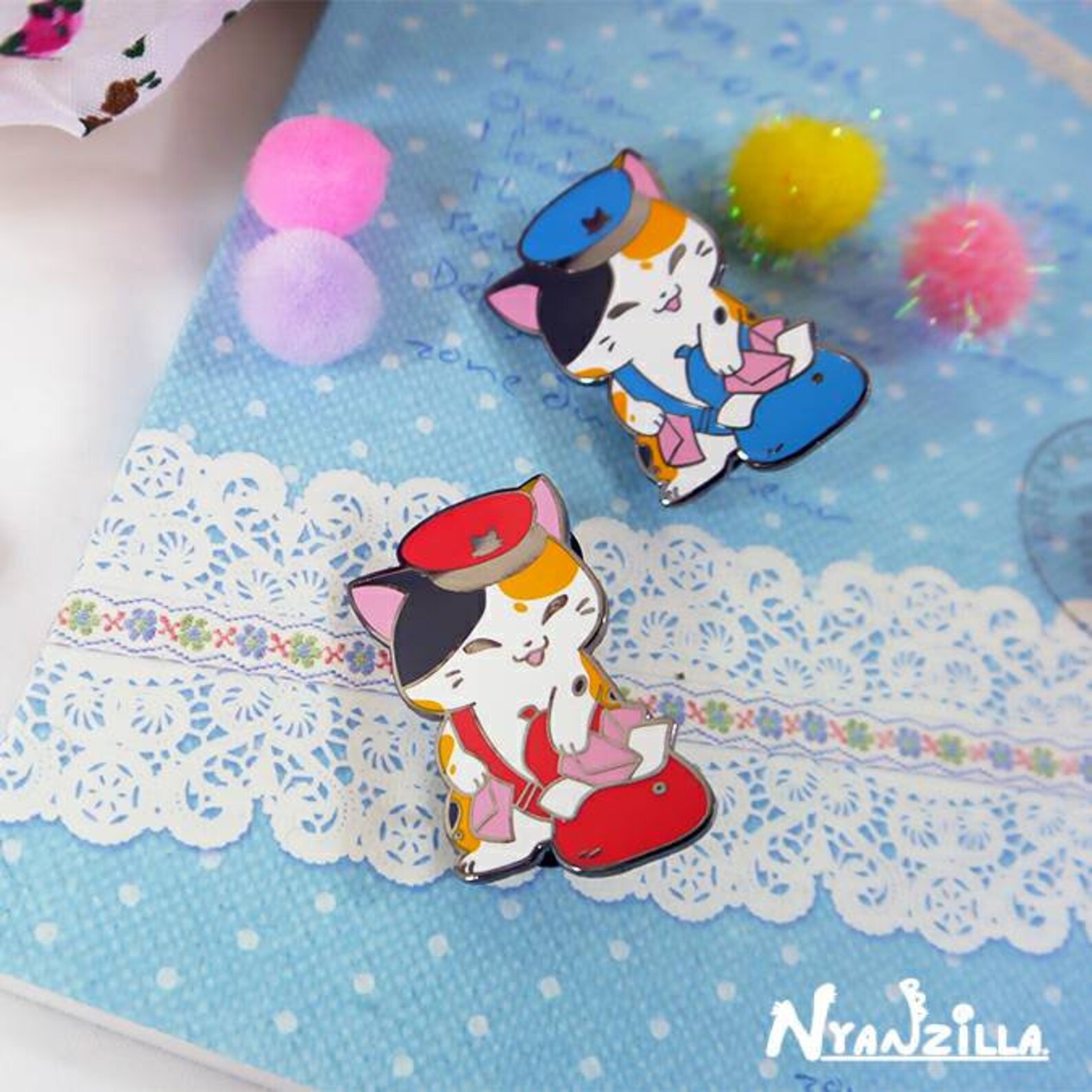 Enamel Pin: Mochi the Calico Delivery Cat - Etsy
