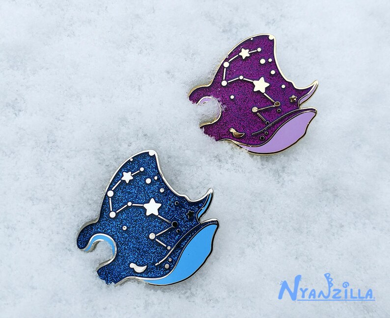 Hard Enamel Pin: Nami the Galaxy Manta Ray - Etsy