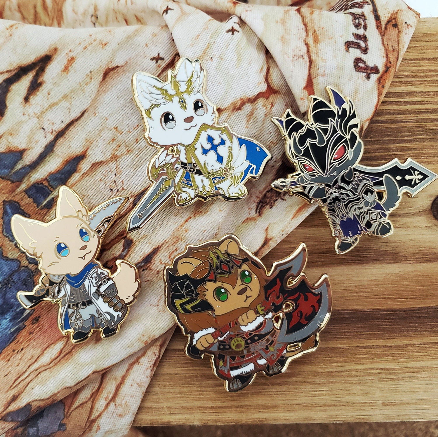 Enamel Pins Warriors of Cute Dark Knight DRK Tank RPG - Etsy