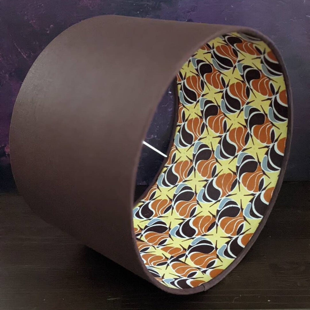 EX-DISPLAY Brown Double Sided Lampshade, Seed Patterned African ...