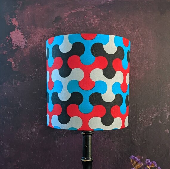 African Print Fabric Lampshade Retro Jigsaw Puzzle Lampshade - Etsy