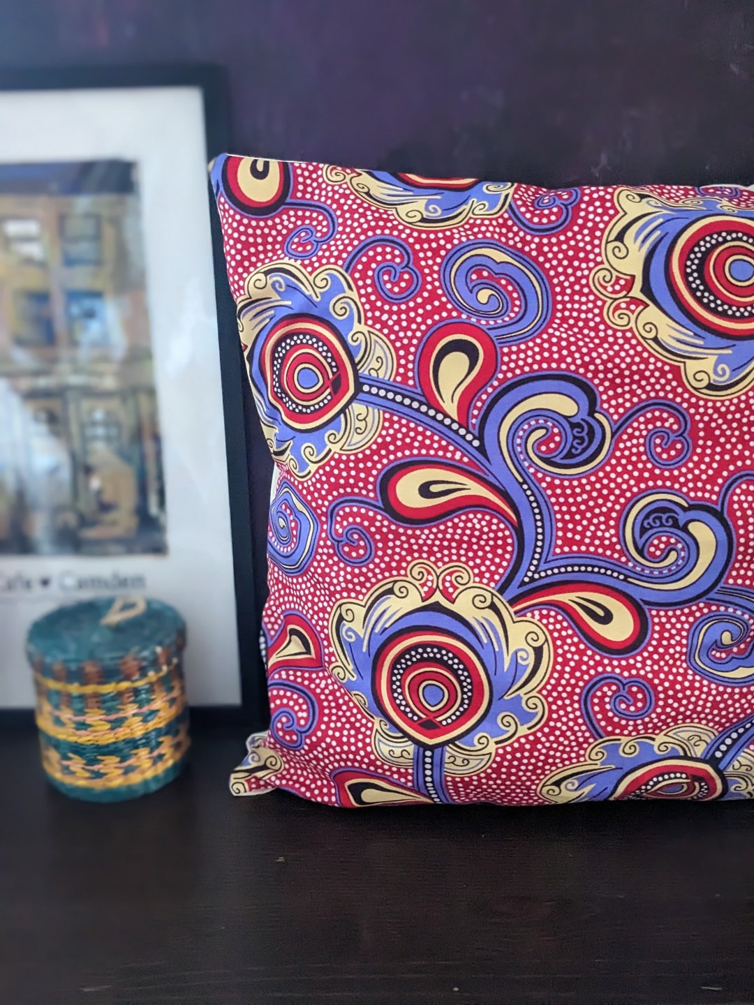 Pink Floral African Cushion, Tropical Flower Patterned Cushion, Detola and Geek - Etsy UK