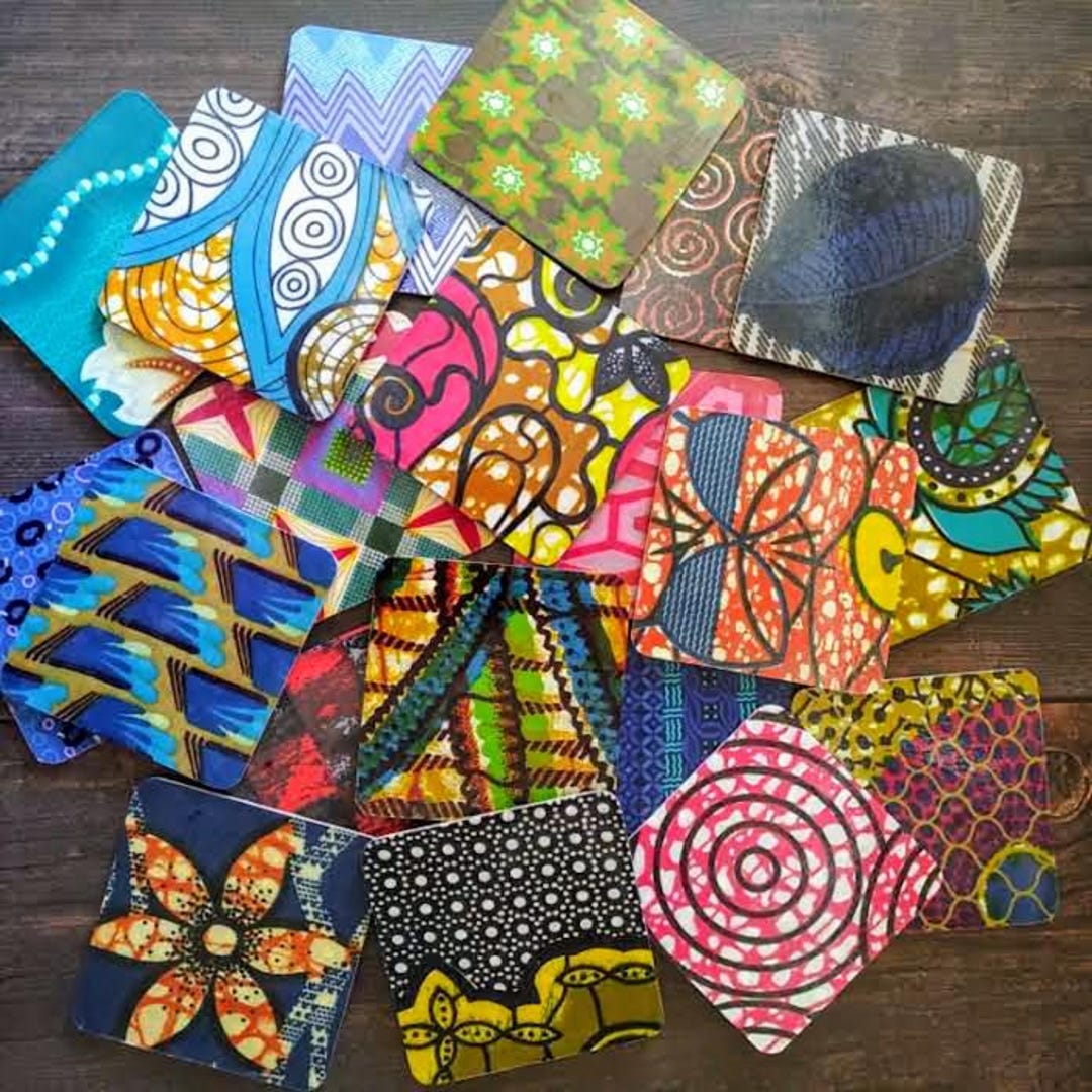 African Print Coasters: Set of 25 Wedding Table Decor - Etsy UK