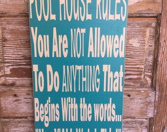 Funny pool signs | Etsy