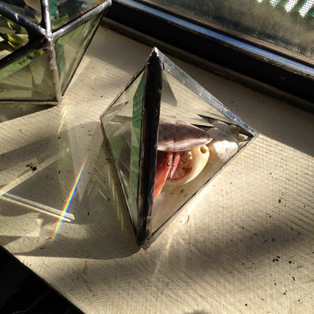 Project Kit: 5 3D Triangle Pyramid Cube 4 5 Inch Clear Glass Triangle ...