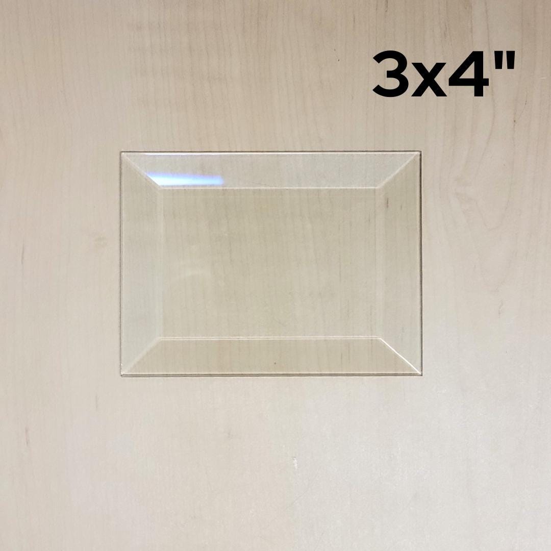 3"x4" Clear Bevel Rectangle (3 Inch X 4 Inch) | 5 or 10 Pack - Etsy