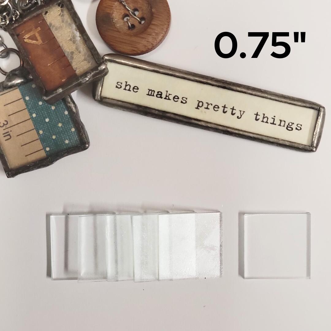3/4" Square Clear Flat Glass (0.75 Inch) | 30 Pack - Etsy