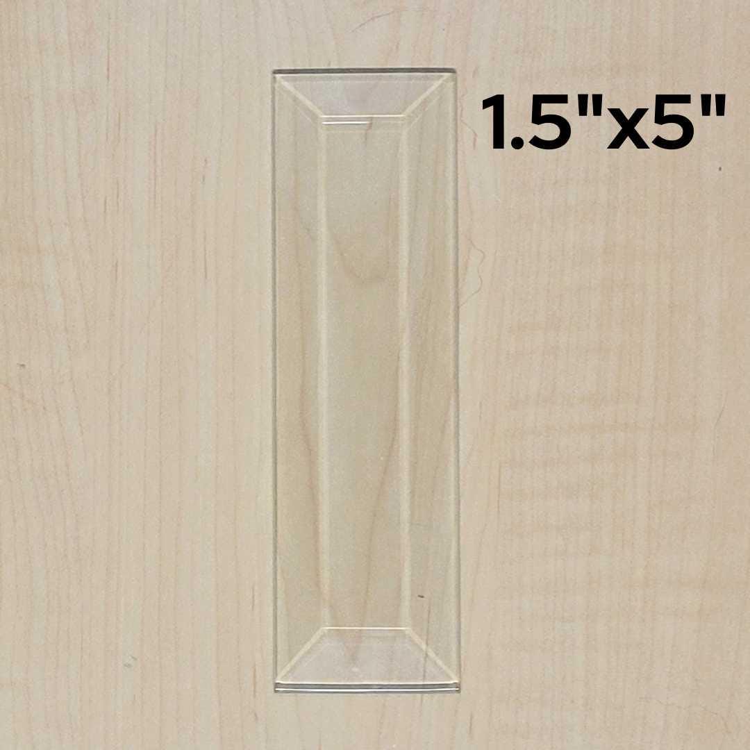 1.5" X 5" Clear Bevel Glass Rectangle | 10 Pack or 30 Pack - Etsy