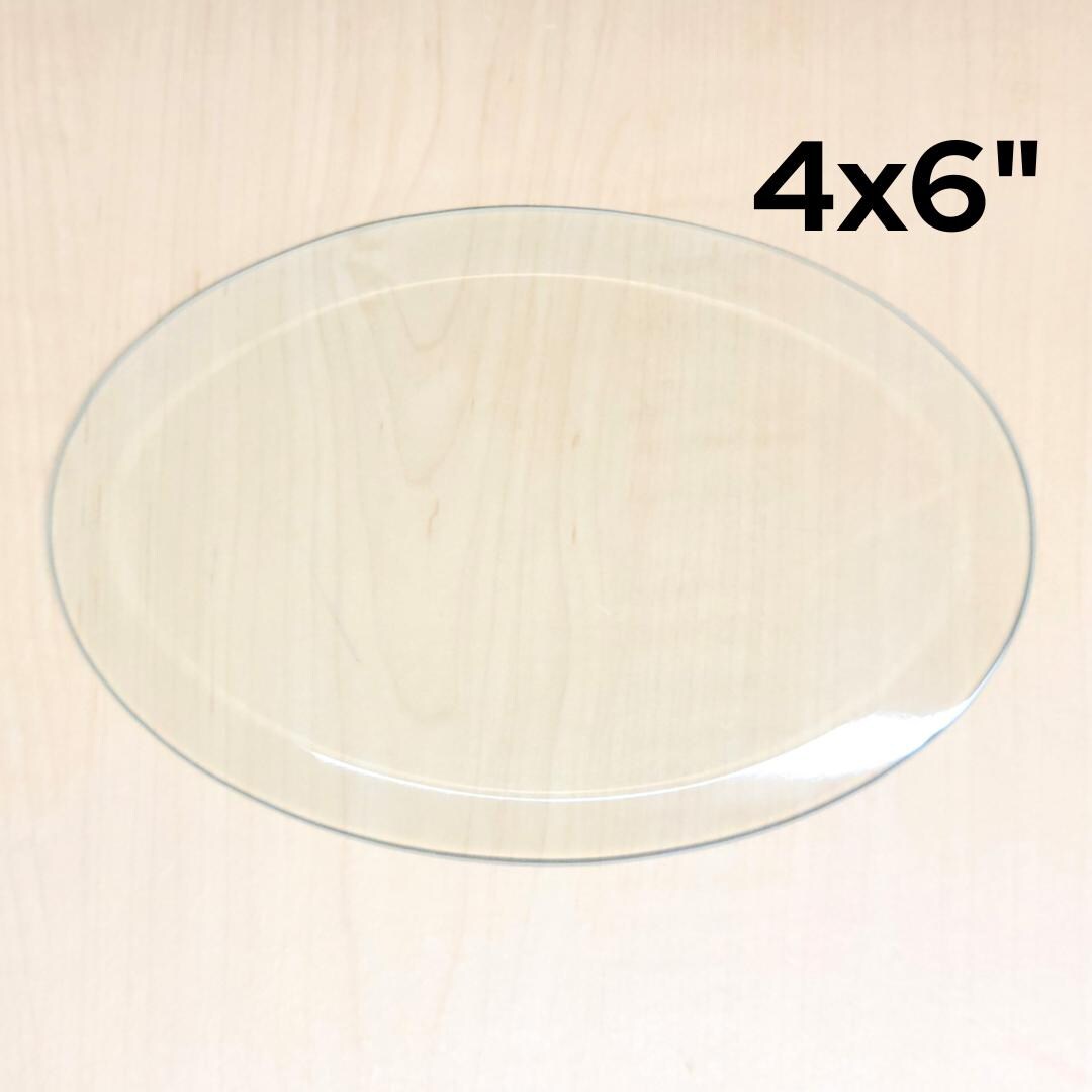 Clear Bevel Glass Oval (4"x6") | 4 Pack - Etsy
