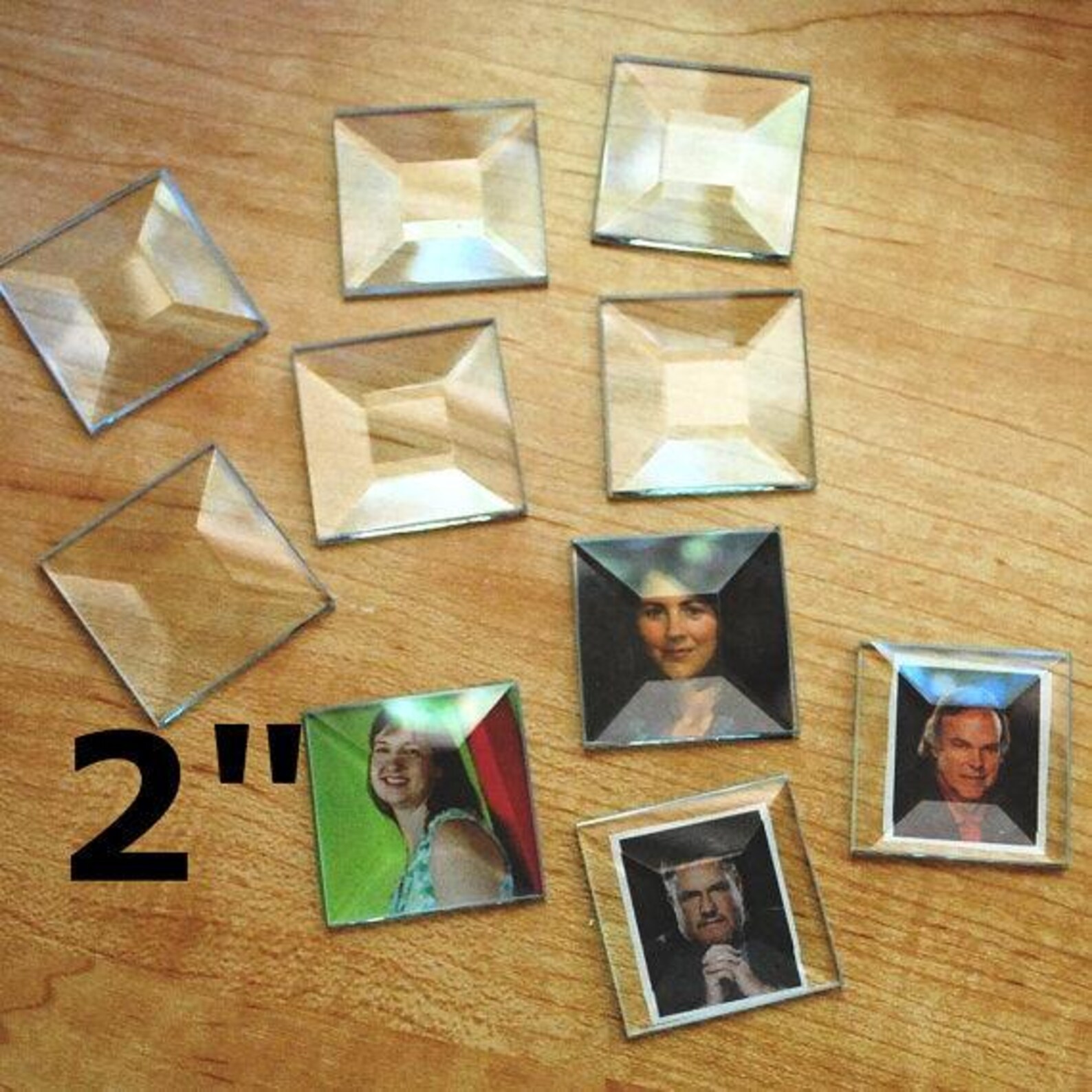 2 Clear Bevel Square 2 Inch - Etsy