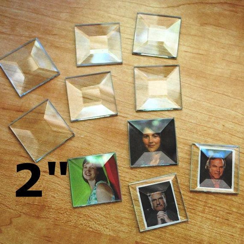 2 Clear Bevel Square 2 Inch - Etsy