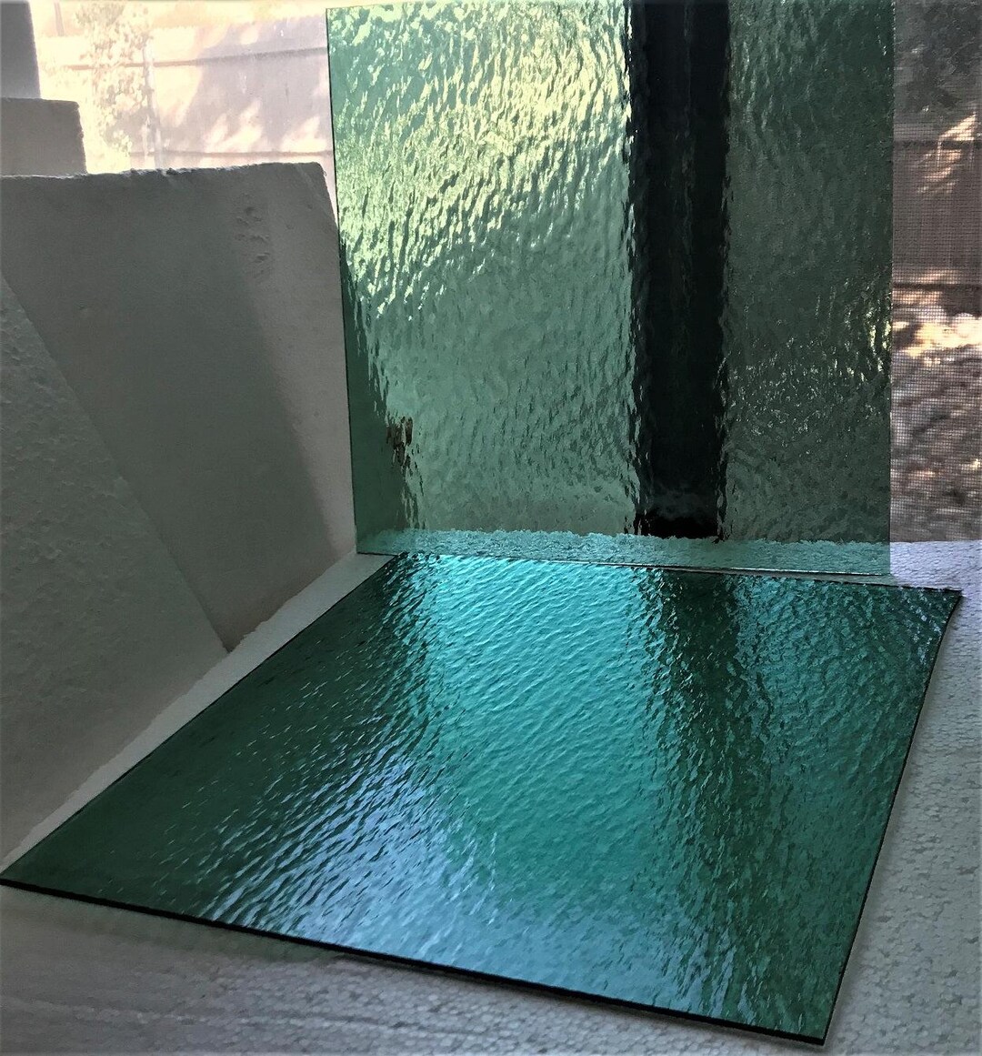 Sea Green Rough Rolled Stained Glass 2 Sheets 6 X 8 - Etsy
