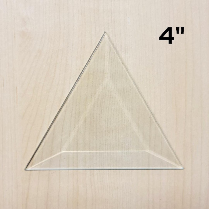 The 4 Clear Bevel Triangle 4 Inch - Etsy