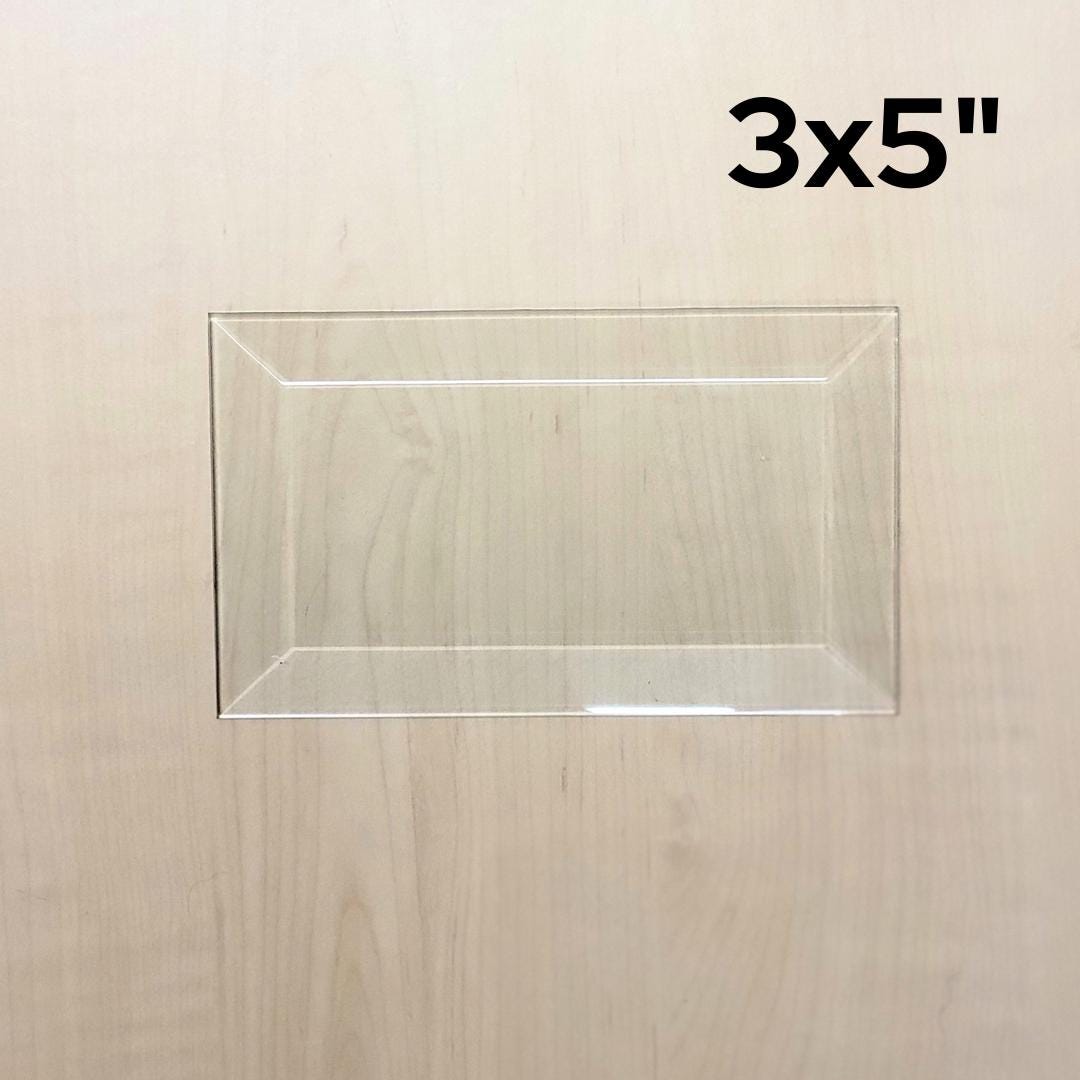 Clear Bevel Glass Rectangle (3"x5") | 4 or 10 Pack - Etsy
