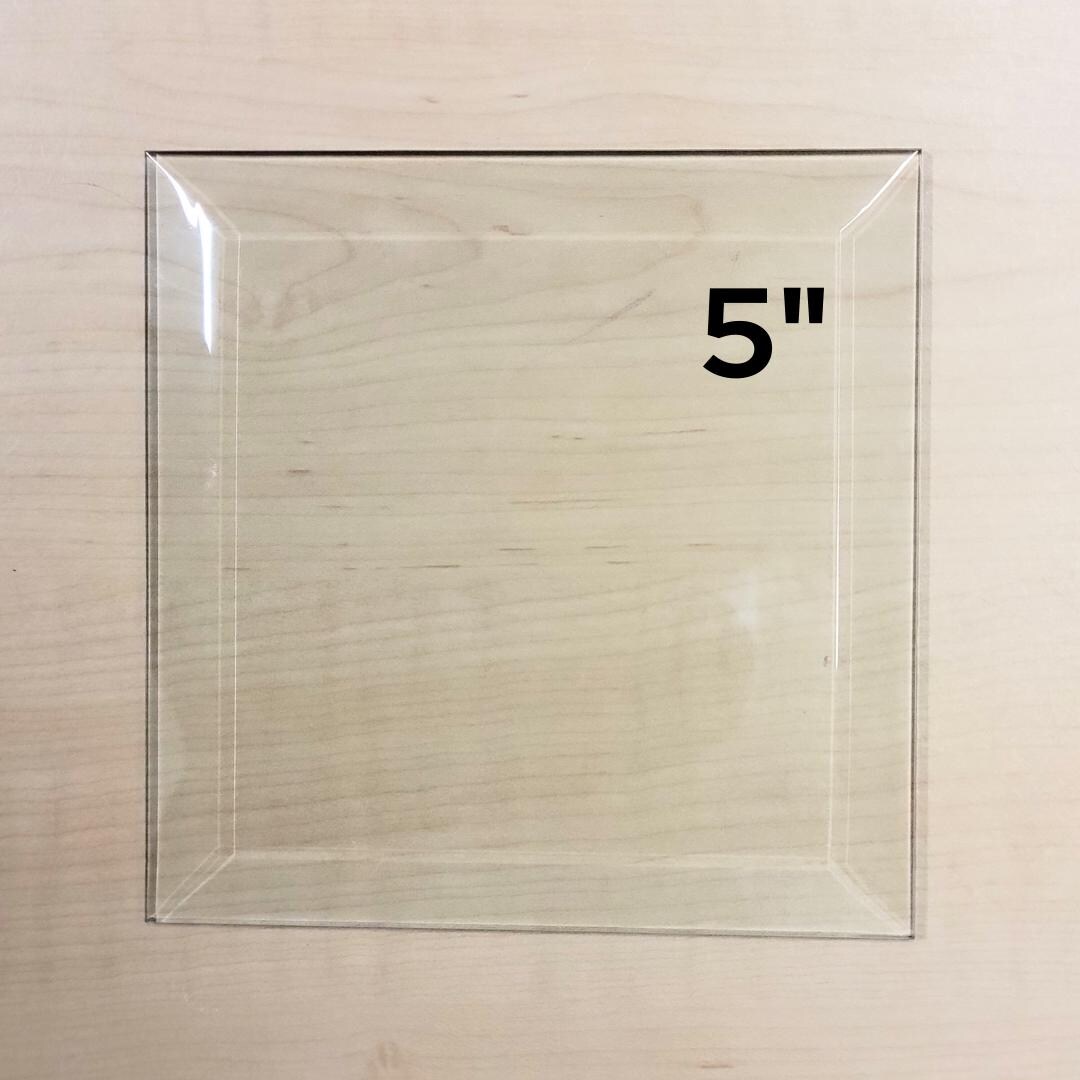 5" Clear Bevel Glass Square (5 Inch) | 4 or 10 Pack - Etsy