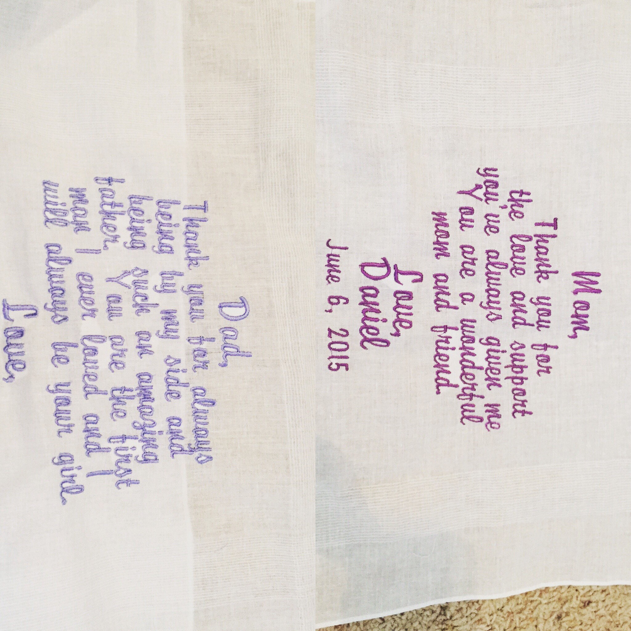 Handmade and Embroidered Wedding Hankies - Etsy