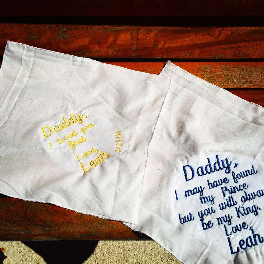 Handmade and Embroidered Wedding Hankies - Etsy